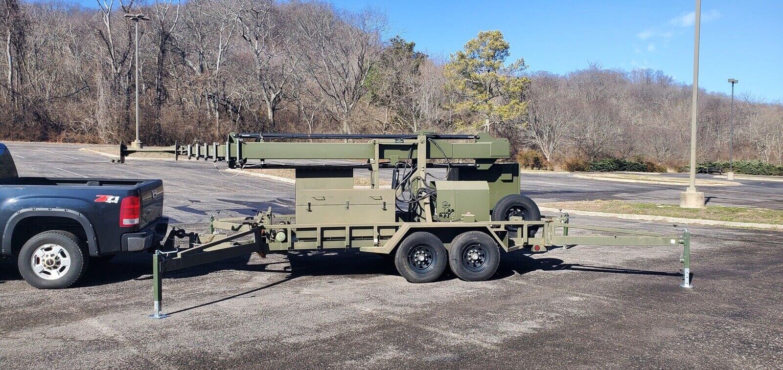 FloatoGraph 80ft COW Mobile Cell Tower Military Mast Trailer
