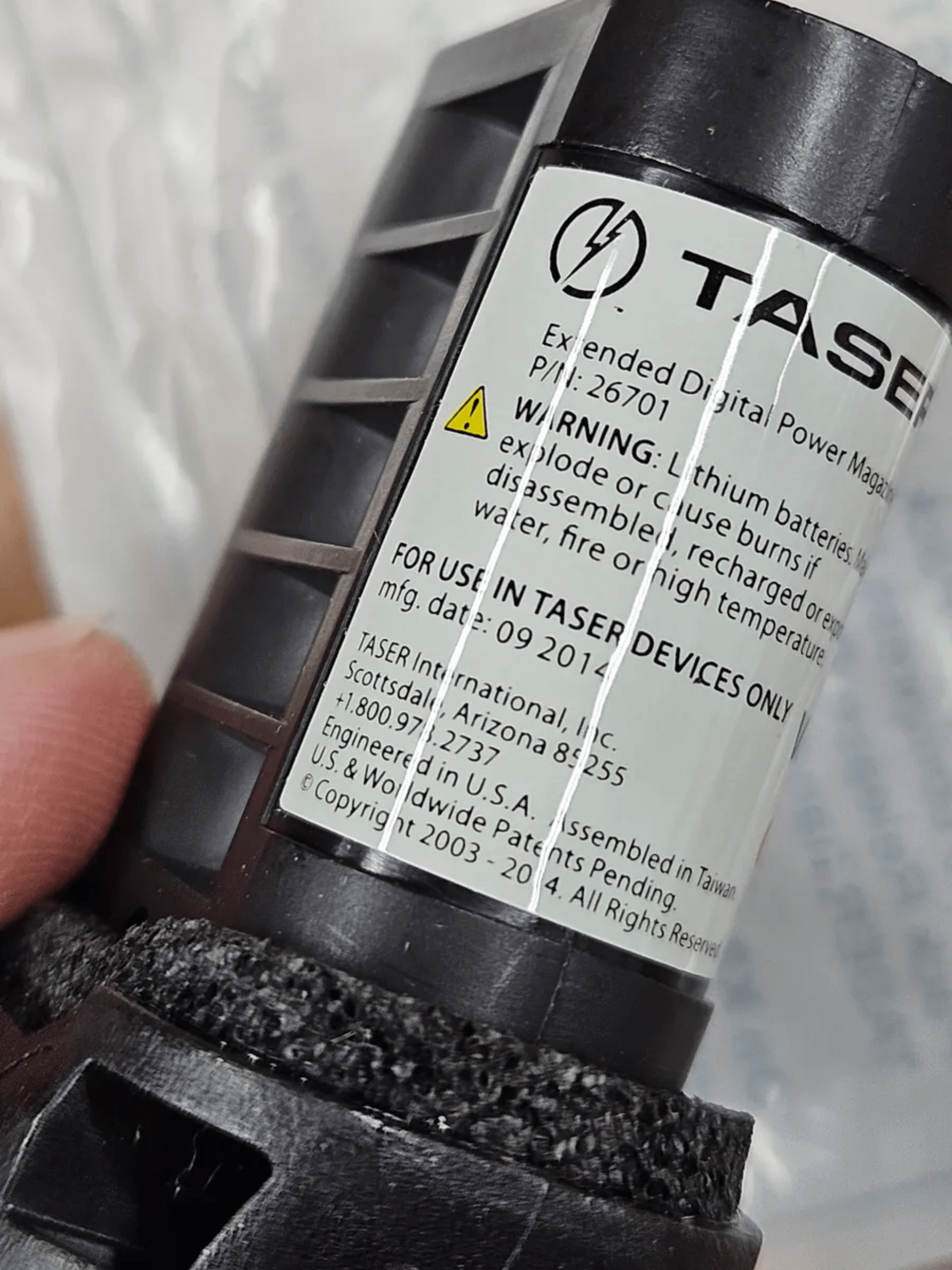 TASER X26 X26E X26C Extended Battery XDPM 26701 - TASER X2 and Airborne ...